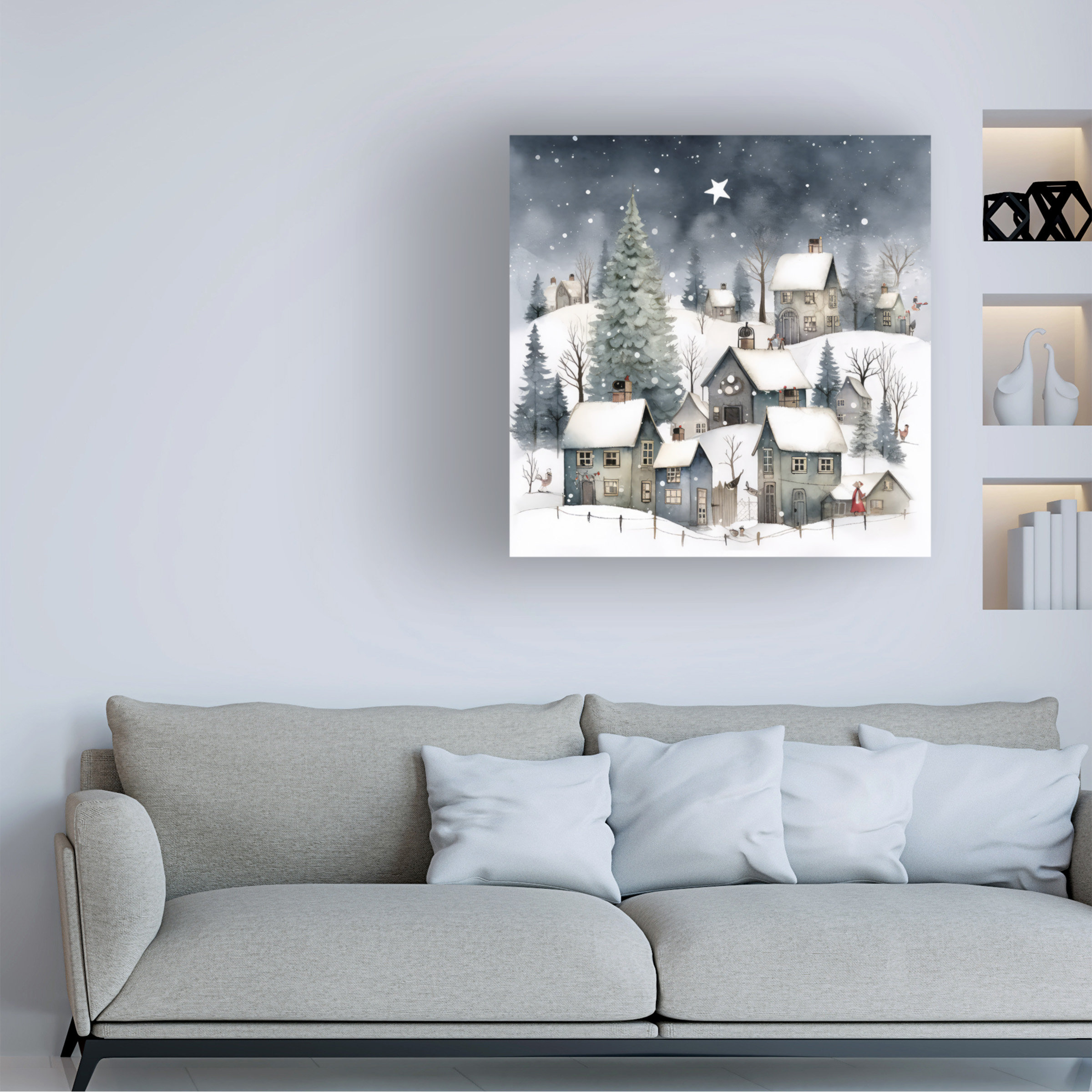 The Holiday Aisle® Seasonal Christmas Eve On Canvas Print | Wayfair