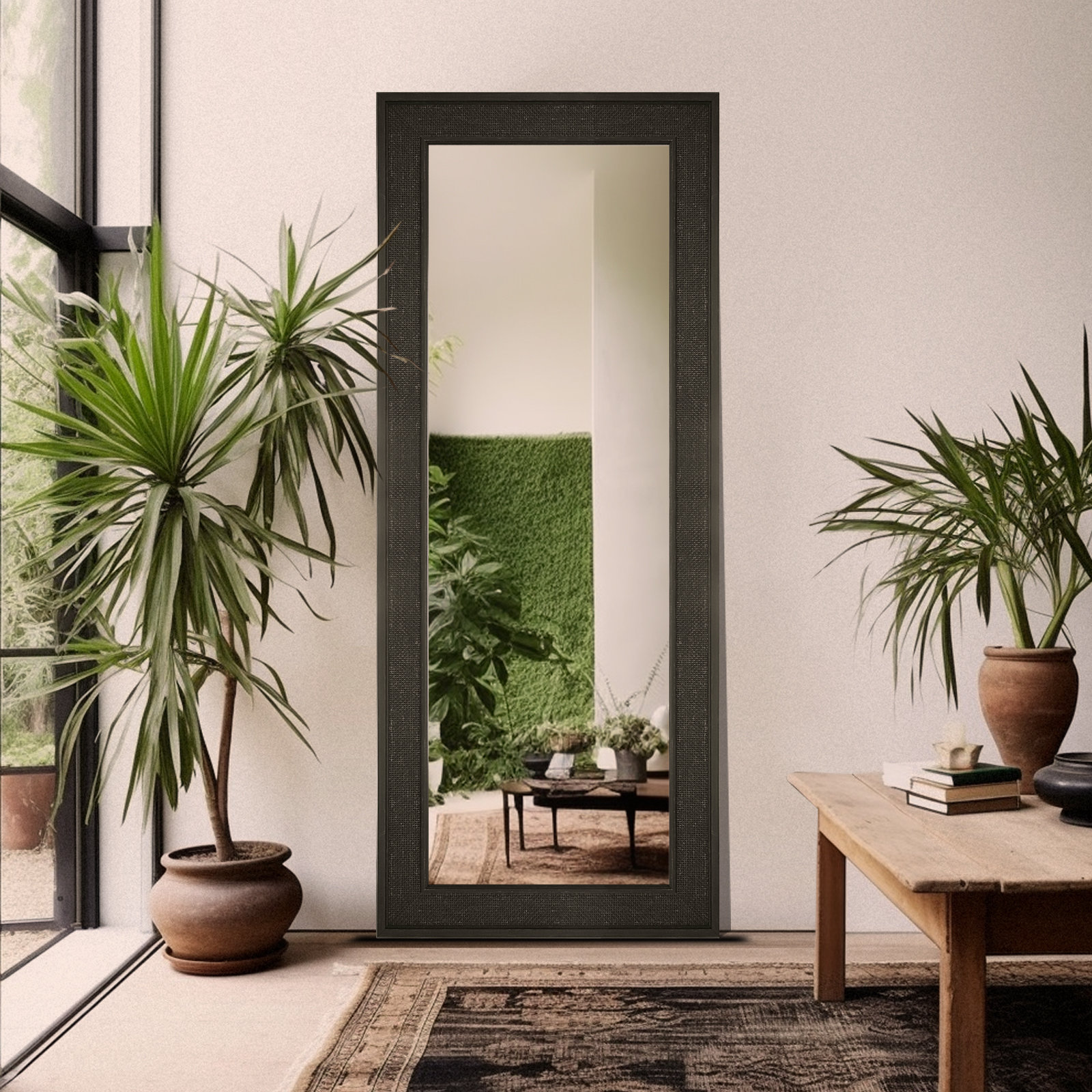 Hokku Designs Clela Rectangle Solid Wood Wall Mirror & Reviews ...