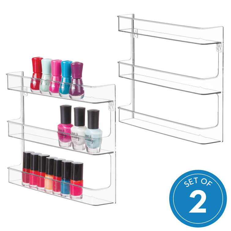 iDesign RPET Clarity Wall Mount Nail Polish Rack M2 - Wayfair Canada
