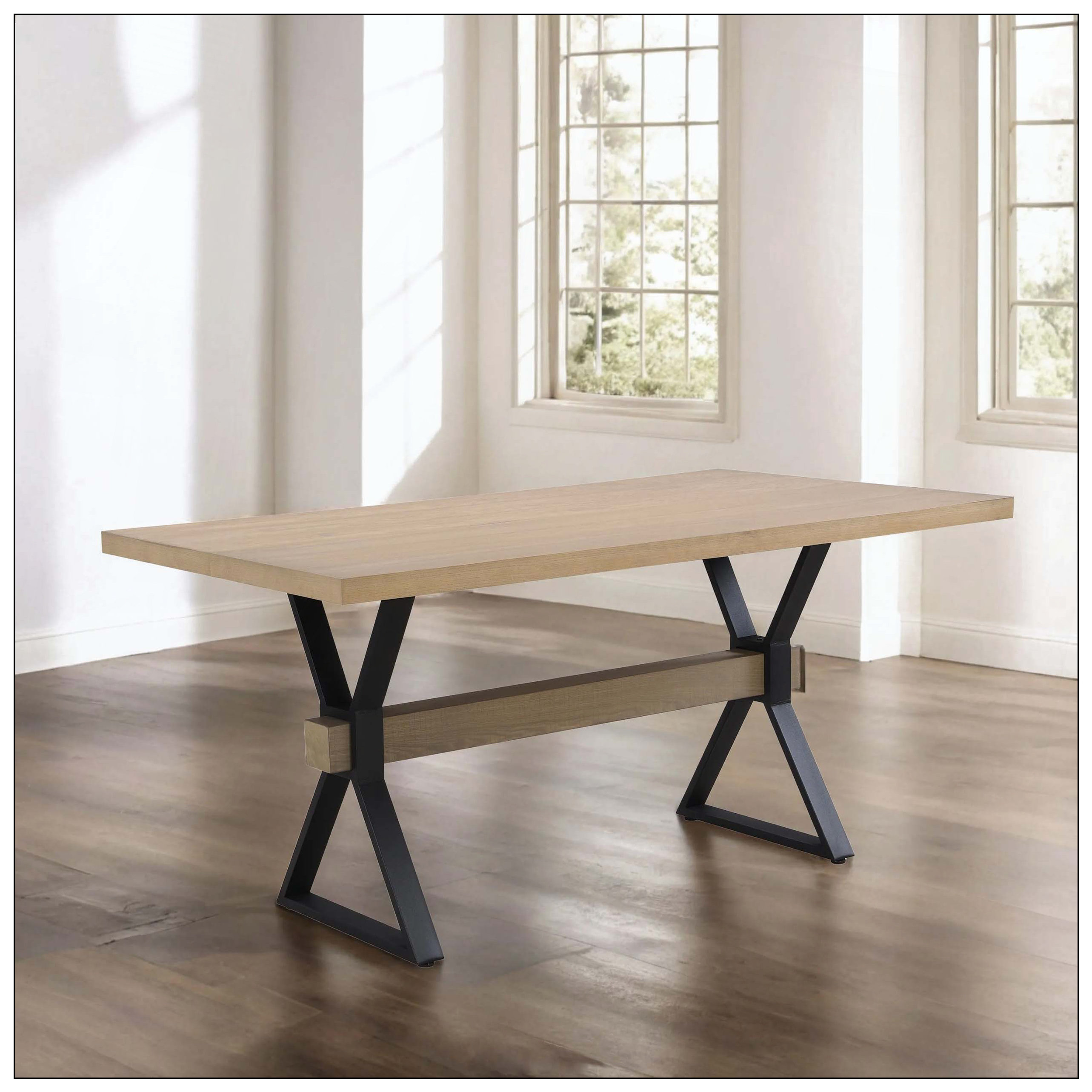Ophelia & Co. Dining Table With X-Shaped Legs,Delivers Elevated ...