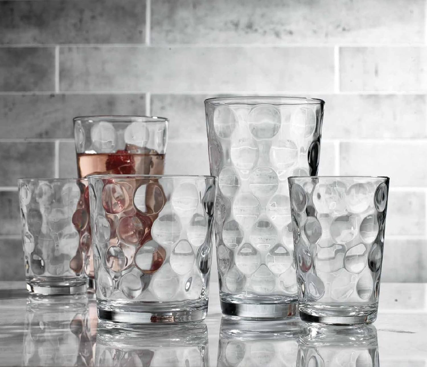 Orren Ellis 12pcs Mixed Drinkware Set 4 glasses of 3 Sizes Glassware ...