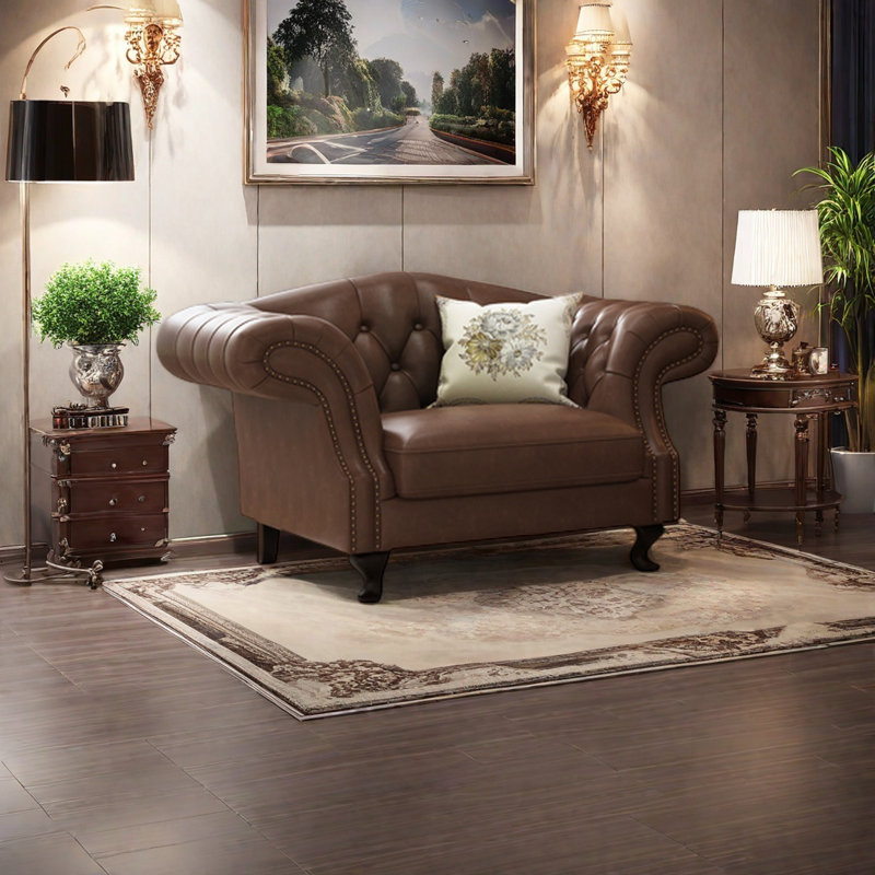 Merting American Retro Deep Buckle Minimalist Sofa | Wayfair