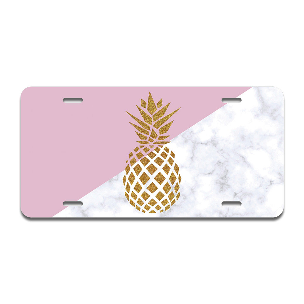 SignMission Pretty Pineapple Aluminum Licence Plate| Licence Plate 12 ...
