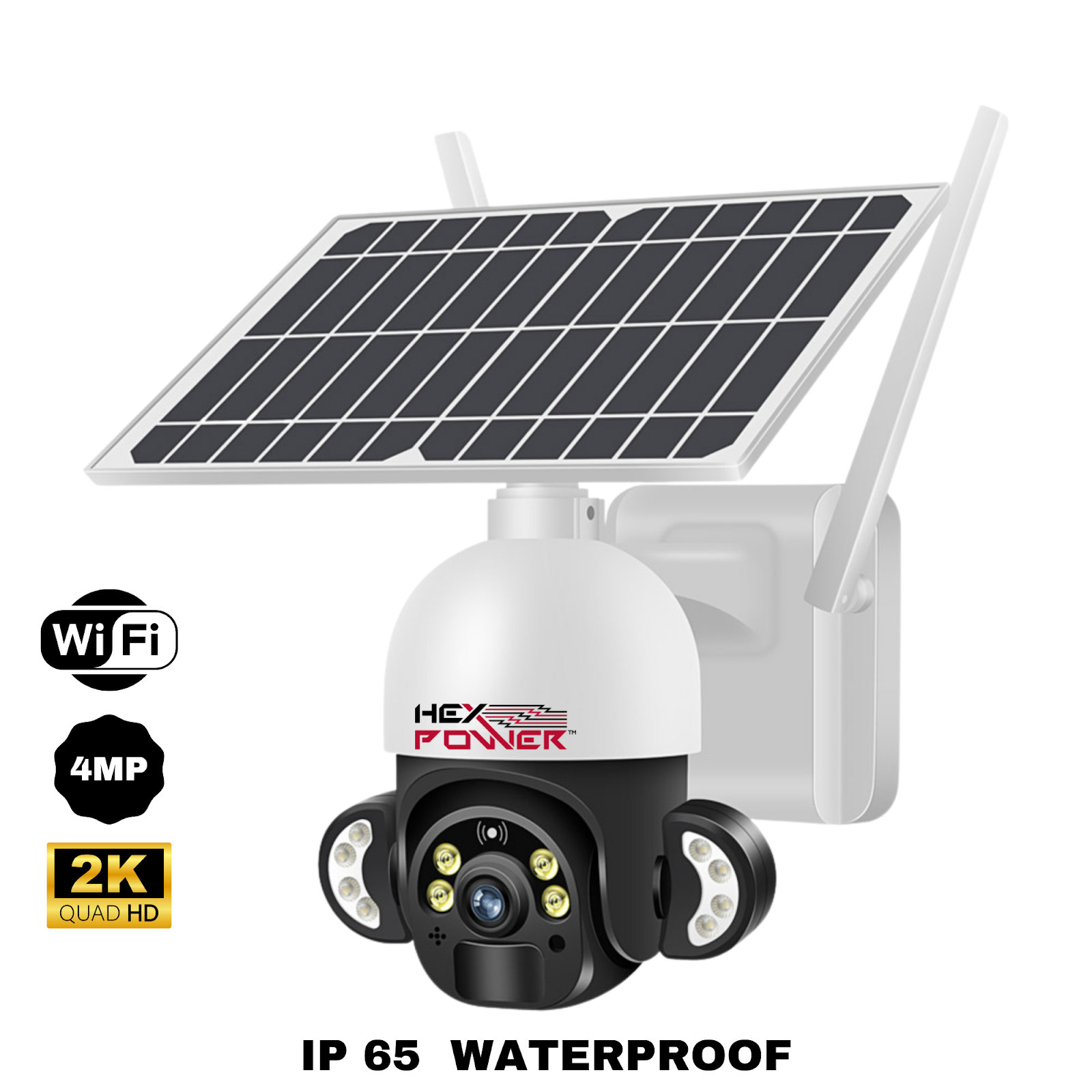 NATO Sporty 2K Solar Powered WiFi Video Enabled Dusk to Dawn Smart PTZ ...