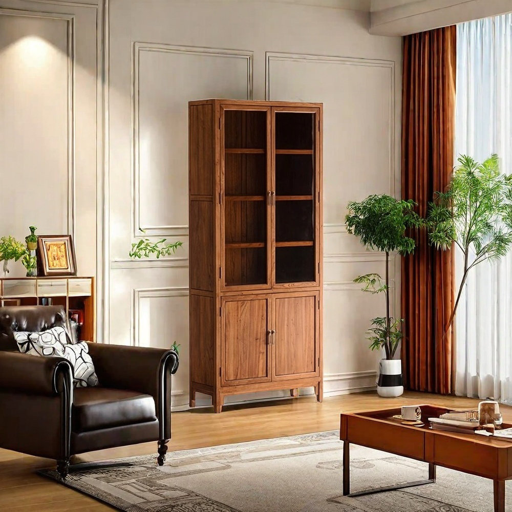 Parttlion New Chinese style solid wood bookcase file locker | Wayfair
