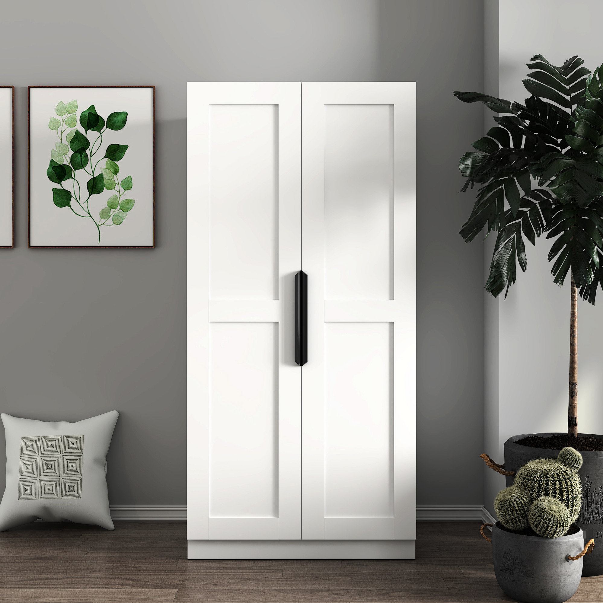 Latitude Run® Alice Kitchen Storage Cupboard, 62.98In Freestanding With ...