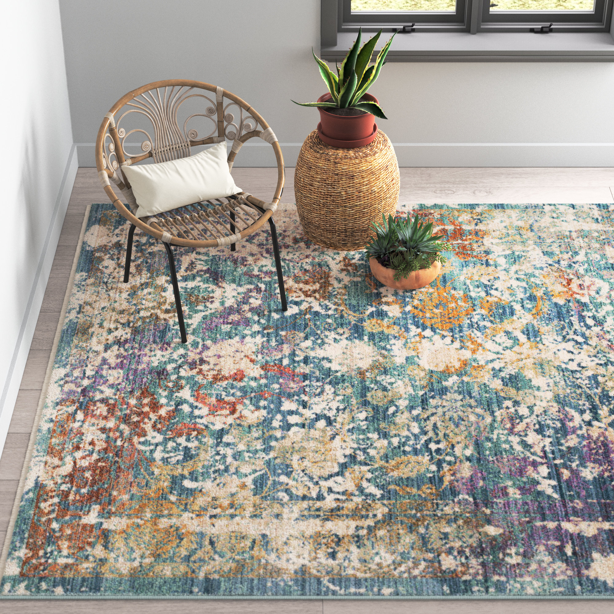 Mistana™ Mellie Green/Beige/Purple Area Rug & Reviews | Wayfair
