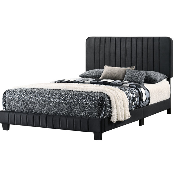 Latitude Run® Black Queen Bed With Materials - Sleek Finish, 65"w X 48 ...