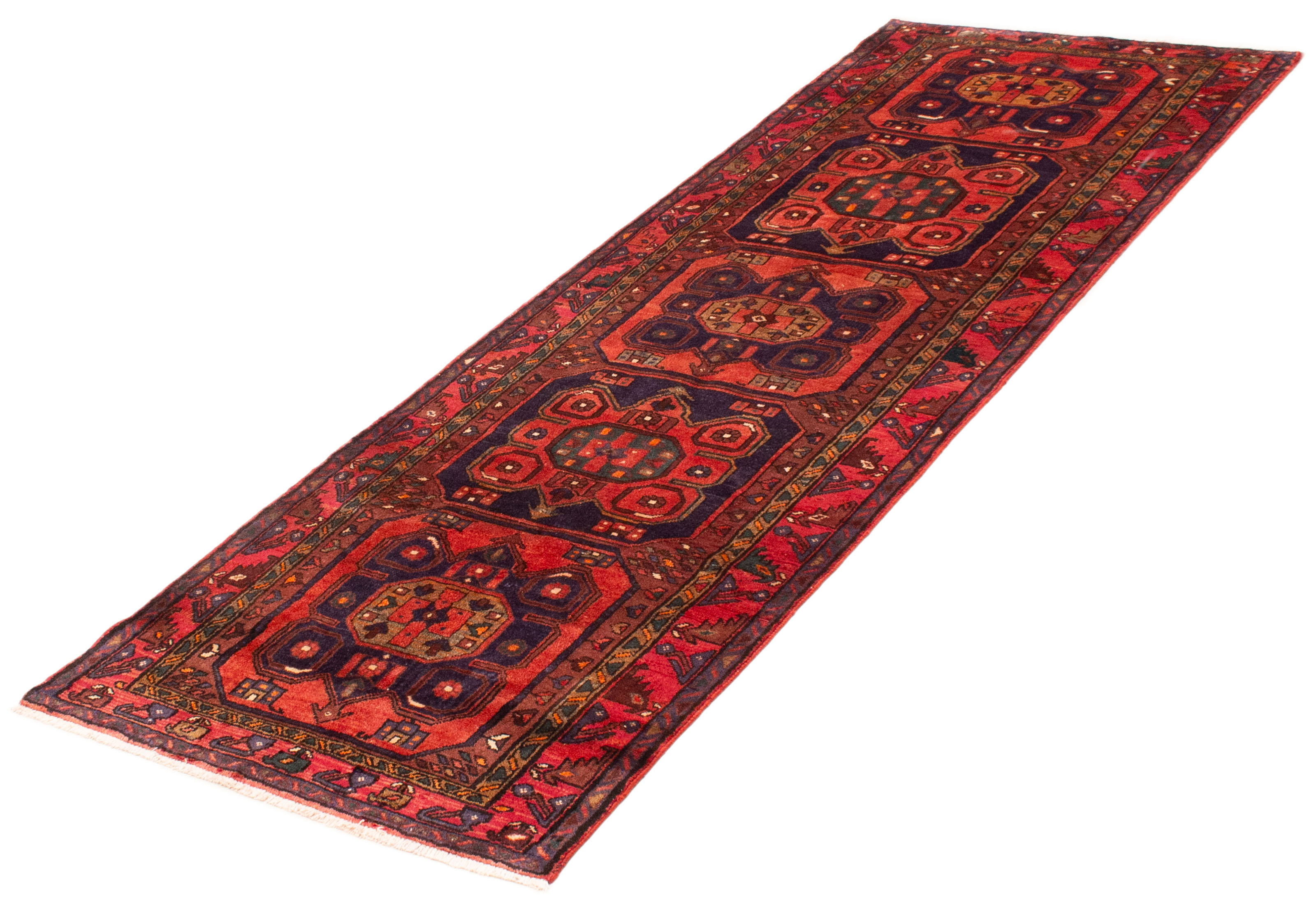 Isabelline Yesemia One-of-a-Kind 3'6" X 9'10" 1990s Runner Wool Area ...