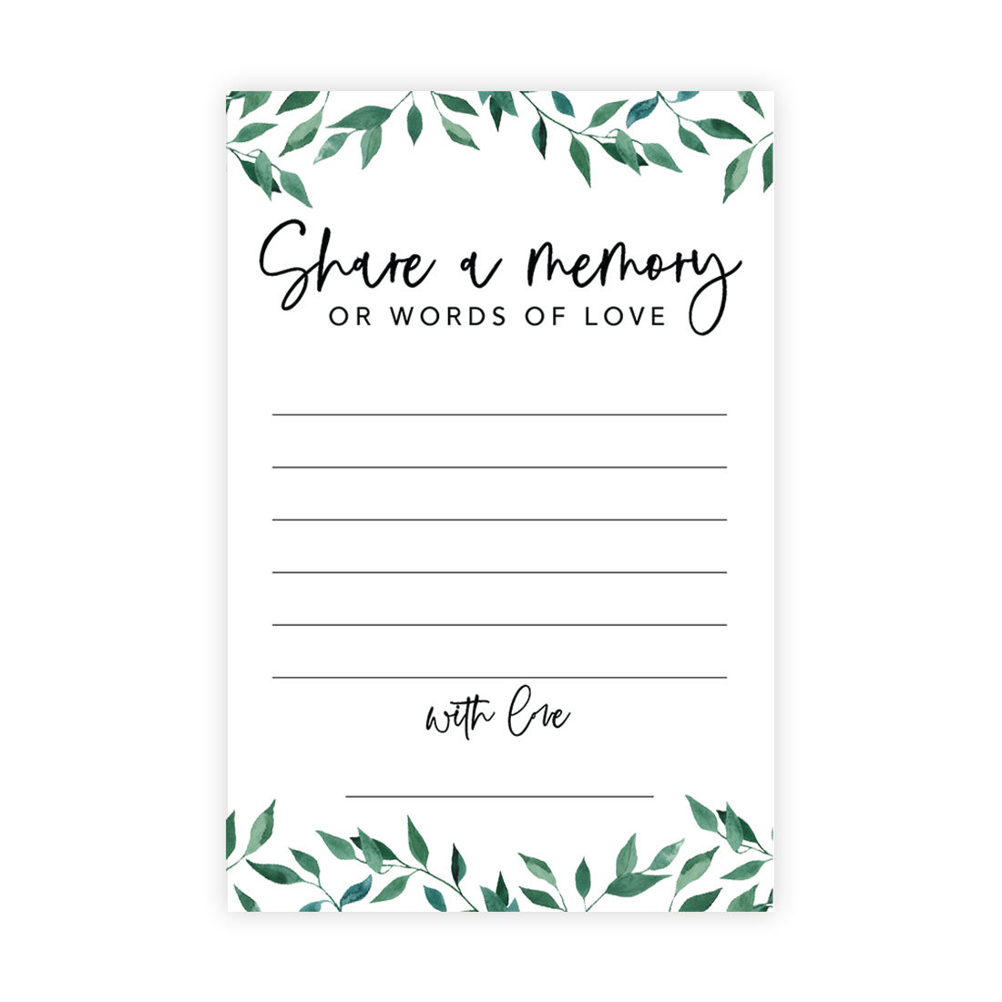 Koyal Wholesale Share A Memory Cards, Minimal Leaves 4" X 6" Cards For ...