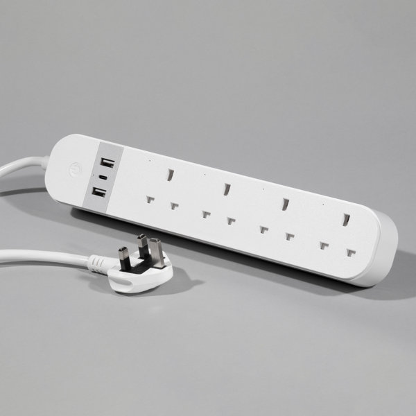 Daewoo Wifi Smart 4 Socket Extension Lead Smart Plug | Wayfair.ie