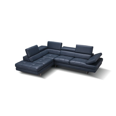 Wade Logan® 2 - Piece Leather Sectional & Reviews | Wayfair