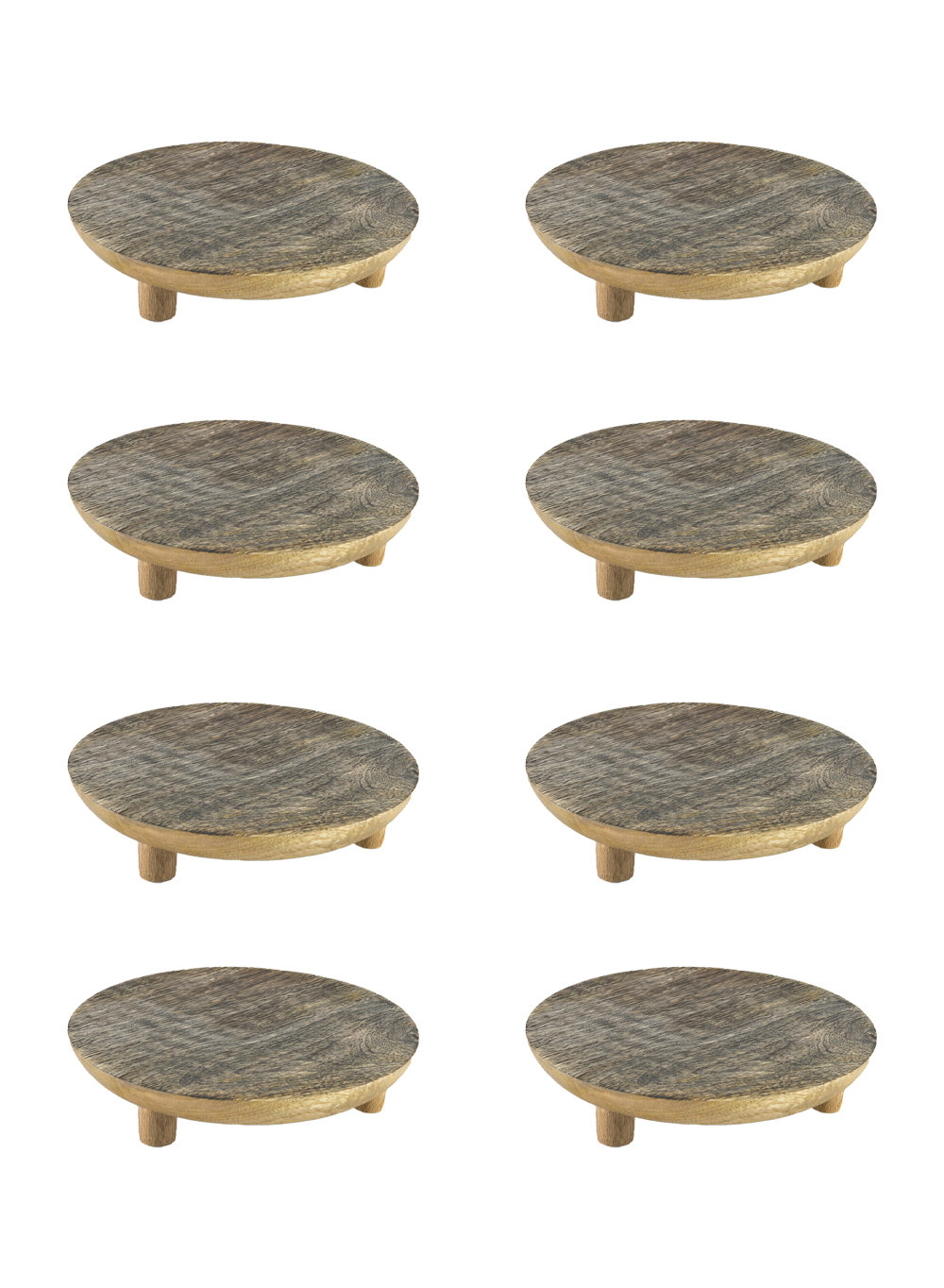 Serene Spaces Living Dark Wood Display Stand (Set Of 12) - 2" X 9 ...