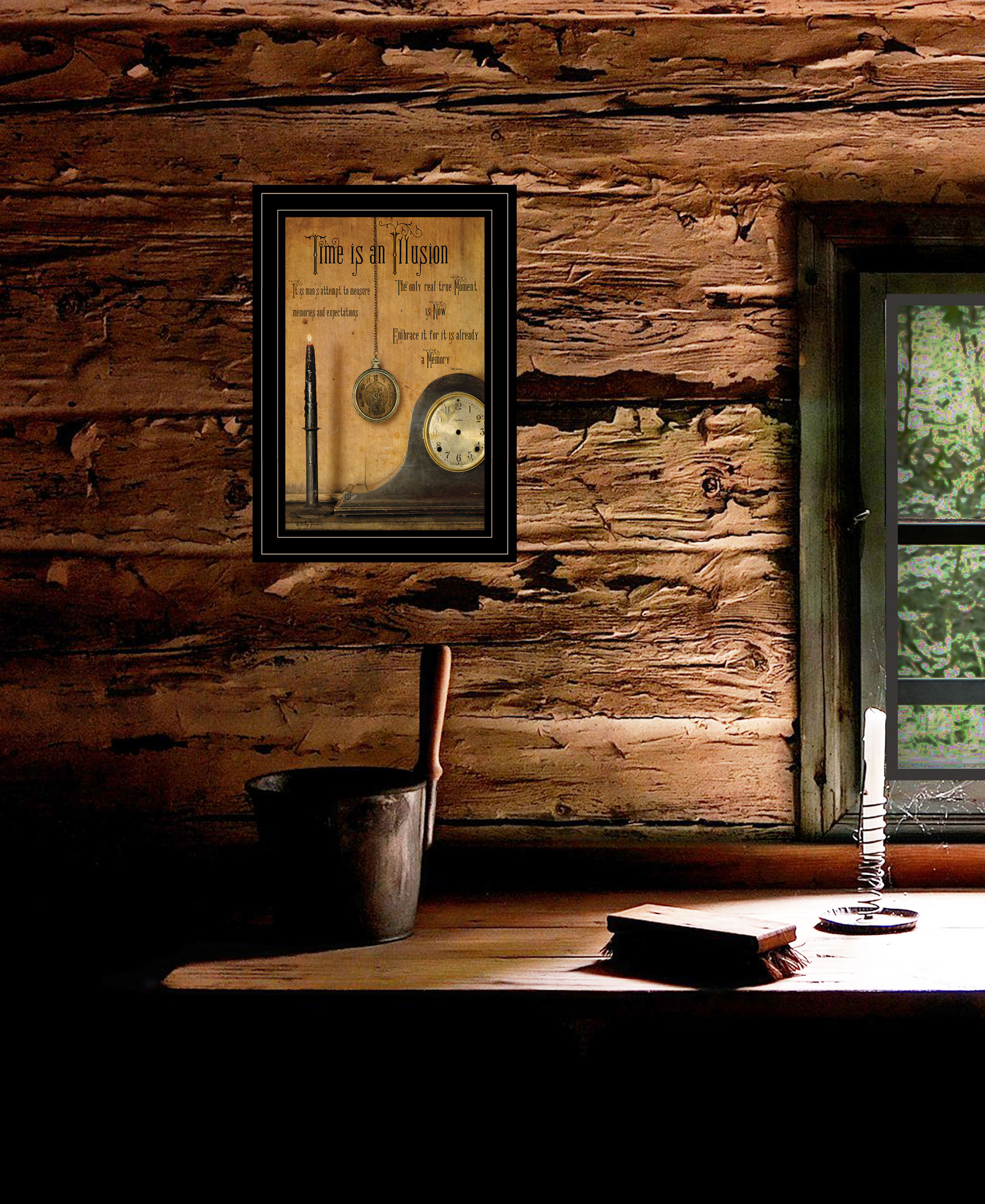 Trinx Time Is An Illusion Framed Wall Art for Living Room, Home Wall ...