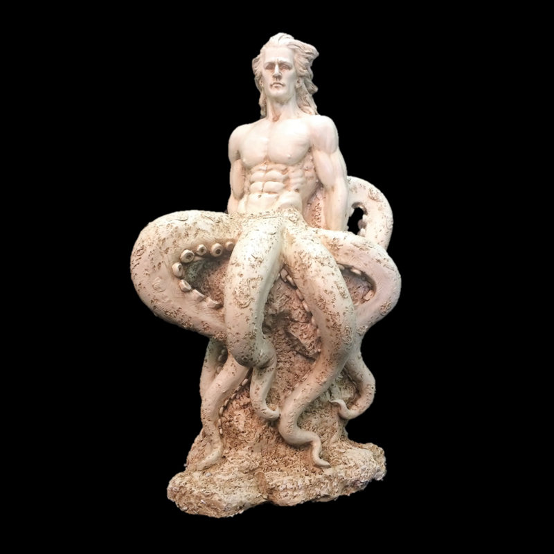 HomeStyles Life's a Beach Octoman Sitting on Coastal Rock Statue ...