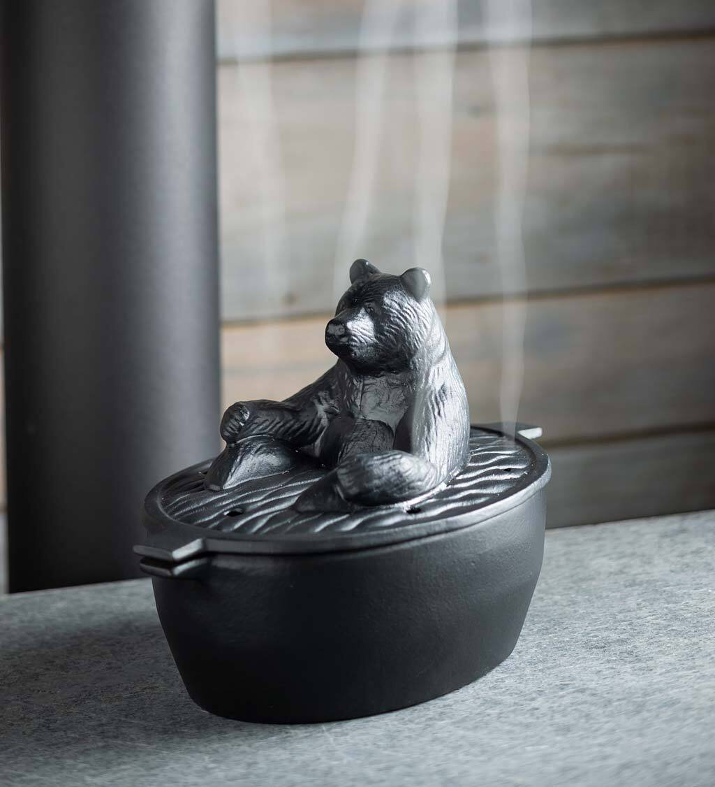 Plow & Hearth Bear In Bath Wood Stove Steamer In Cast Iron & Reviews ...