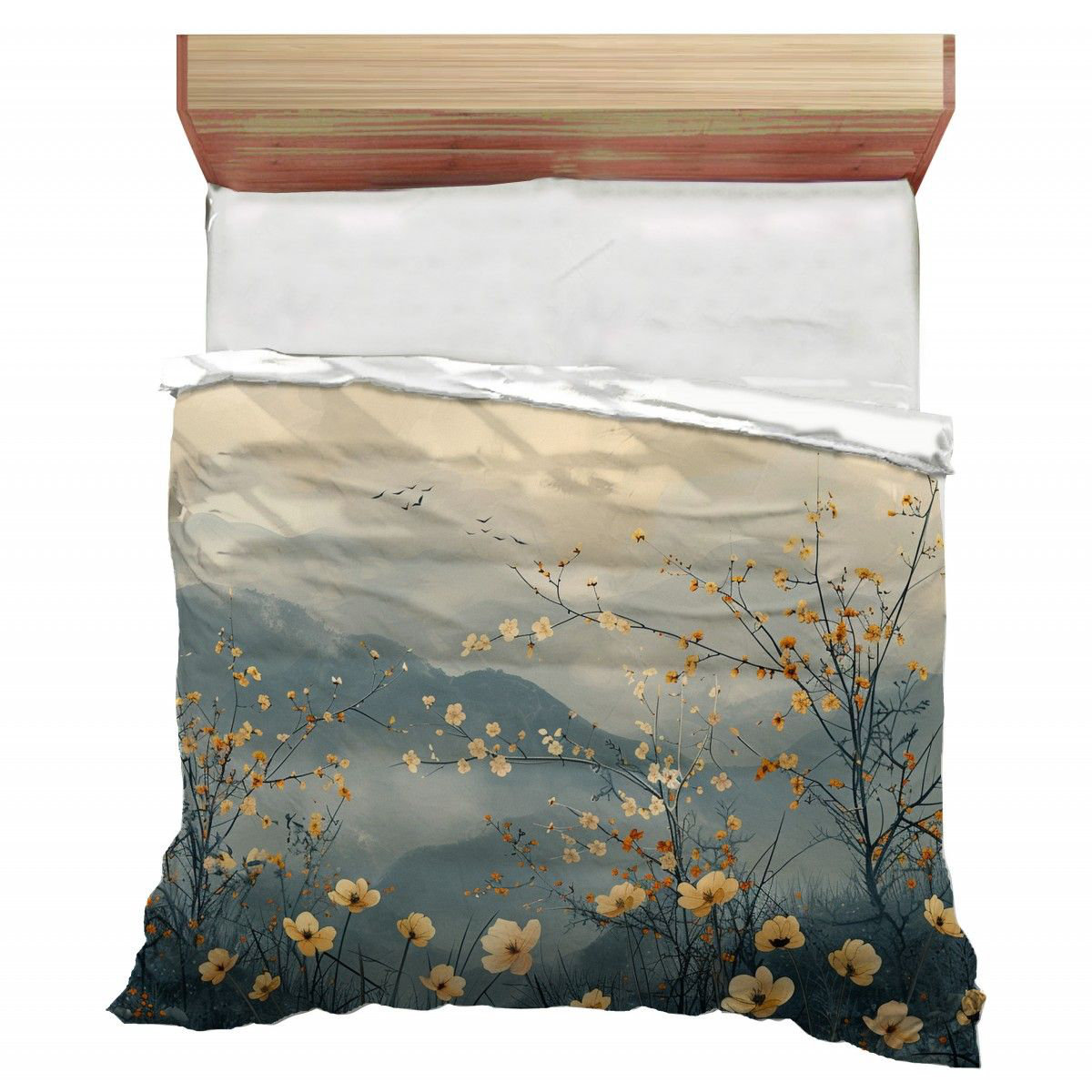 VisionDecor Wildflowers Bedding Nature Duvet Cover Serene landscape ...