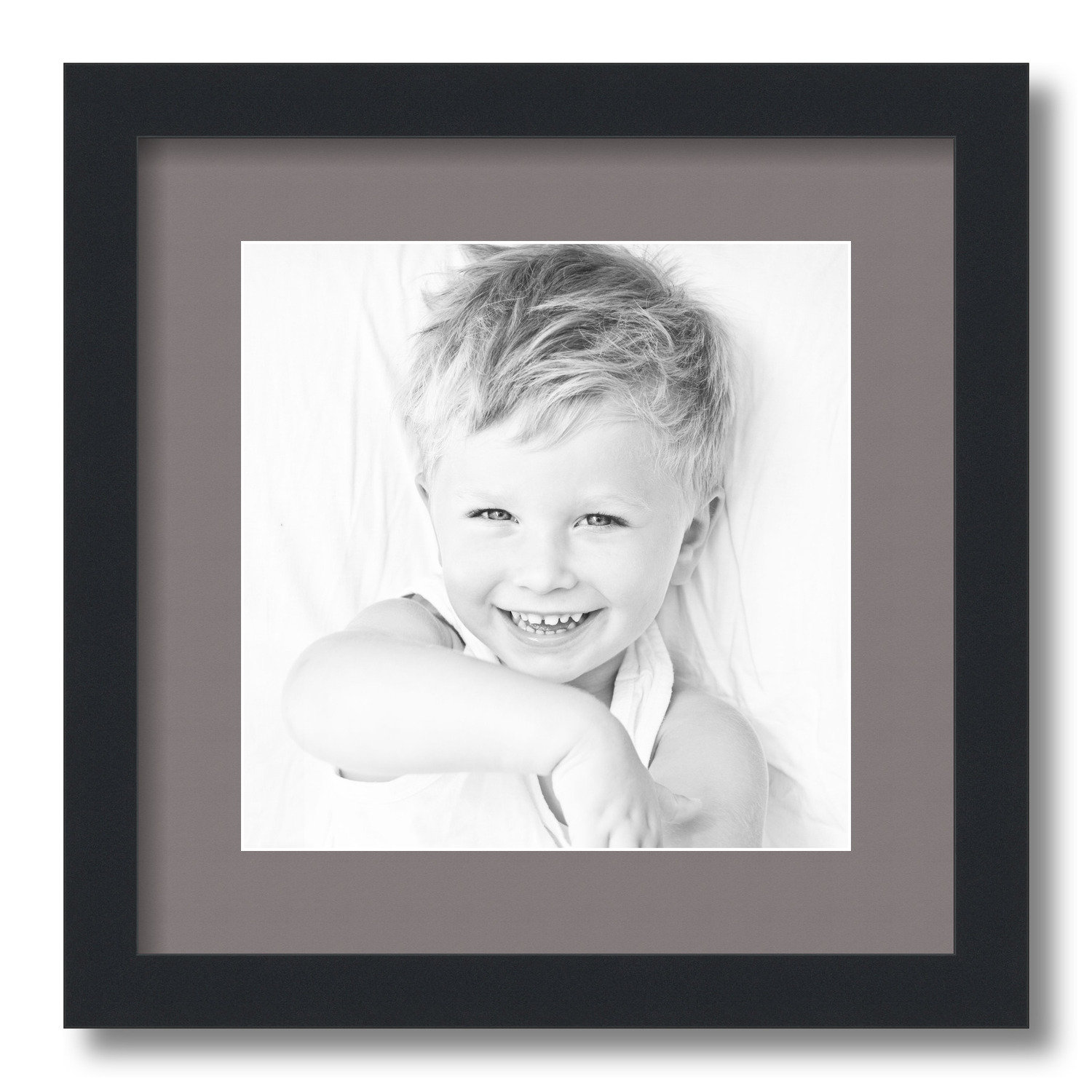 Arttoframes 10" X 10" Inch Satin Black Picture Frame With 2 Inch Single ...