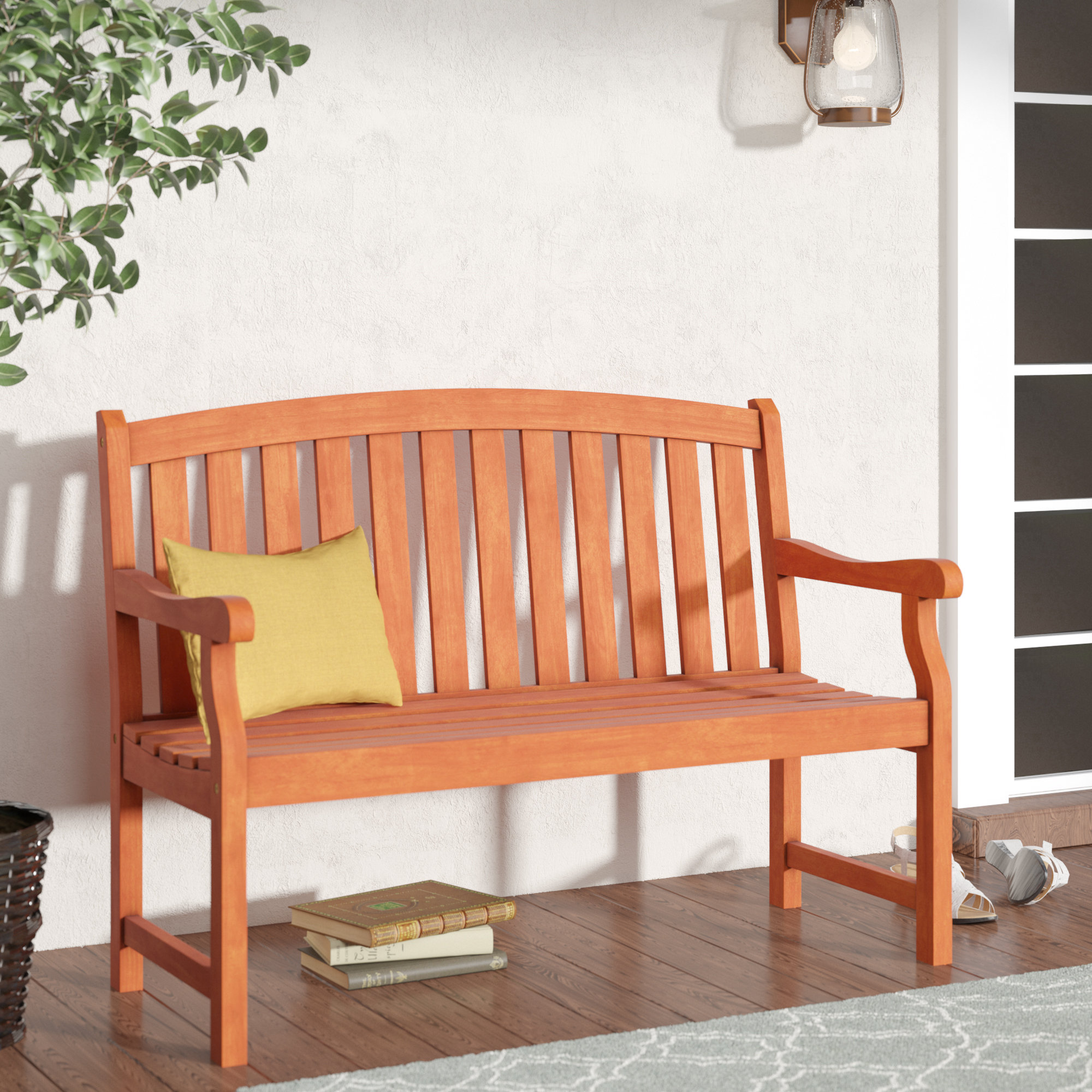 Alcott Hill® Ashprington Eucalyptus Outdoor Bench & Reviews | Wayfair