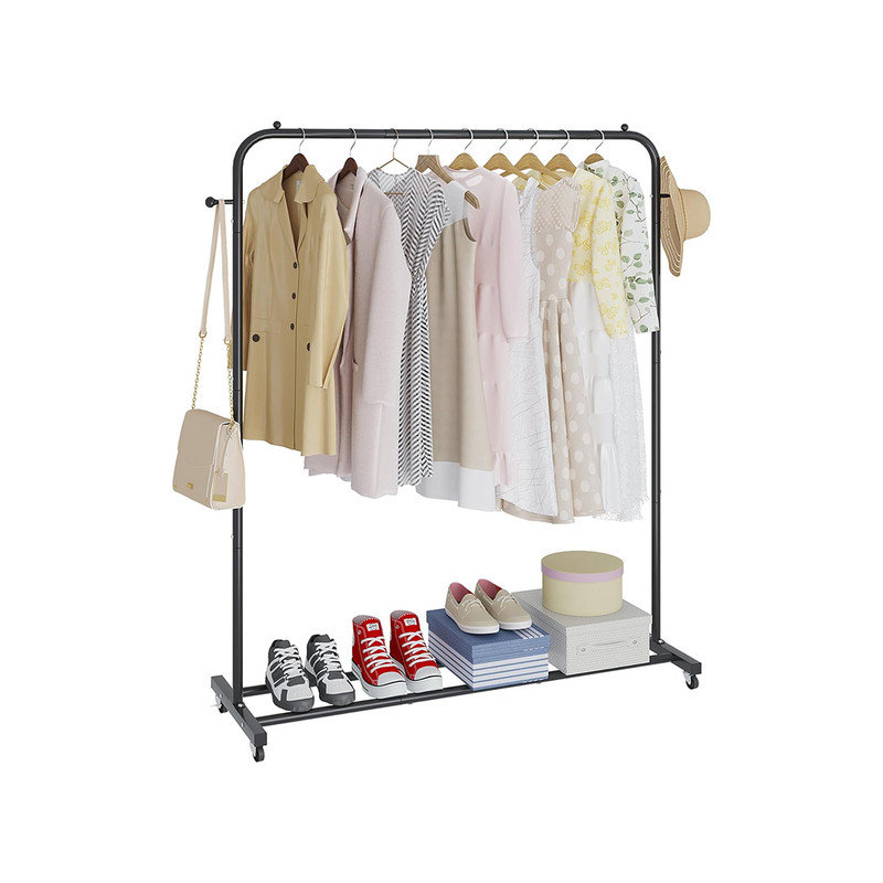 Latitude Run® Garment Rack,Freestanding Simple Single Pole Clothes Rack ...