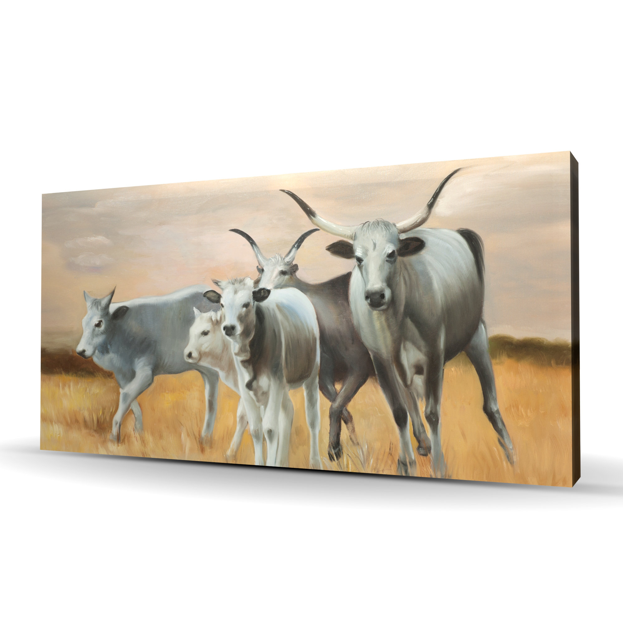 Begin Edition International Inc. Nguni Breeding Beige Livingroom Canvas ...
