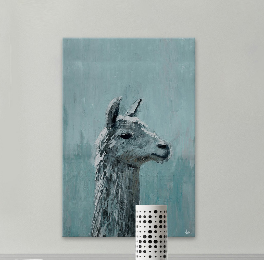 Harriet Bee Alima 'Lama Serieux' Canvas Art | Wayfair
