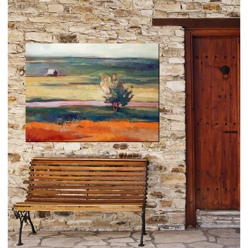 Red Barrel Studio® Exel Lone Tree Outdoor Wall Canvas Art | Wayfair