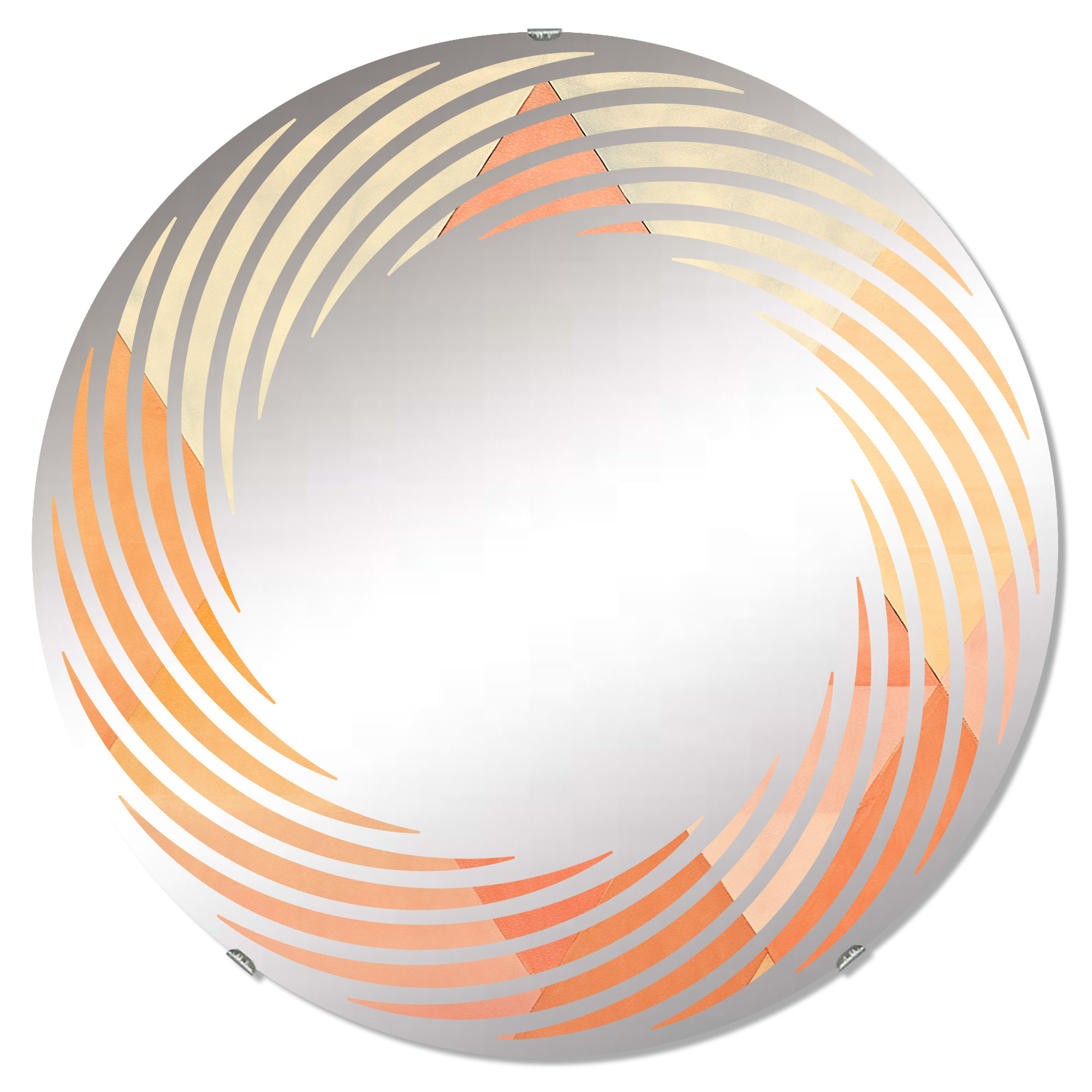 East Urban Home Peachy Pyramids Shapes - Spiral Wall Mirror MIR105947 C ...