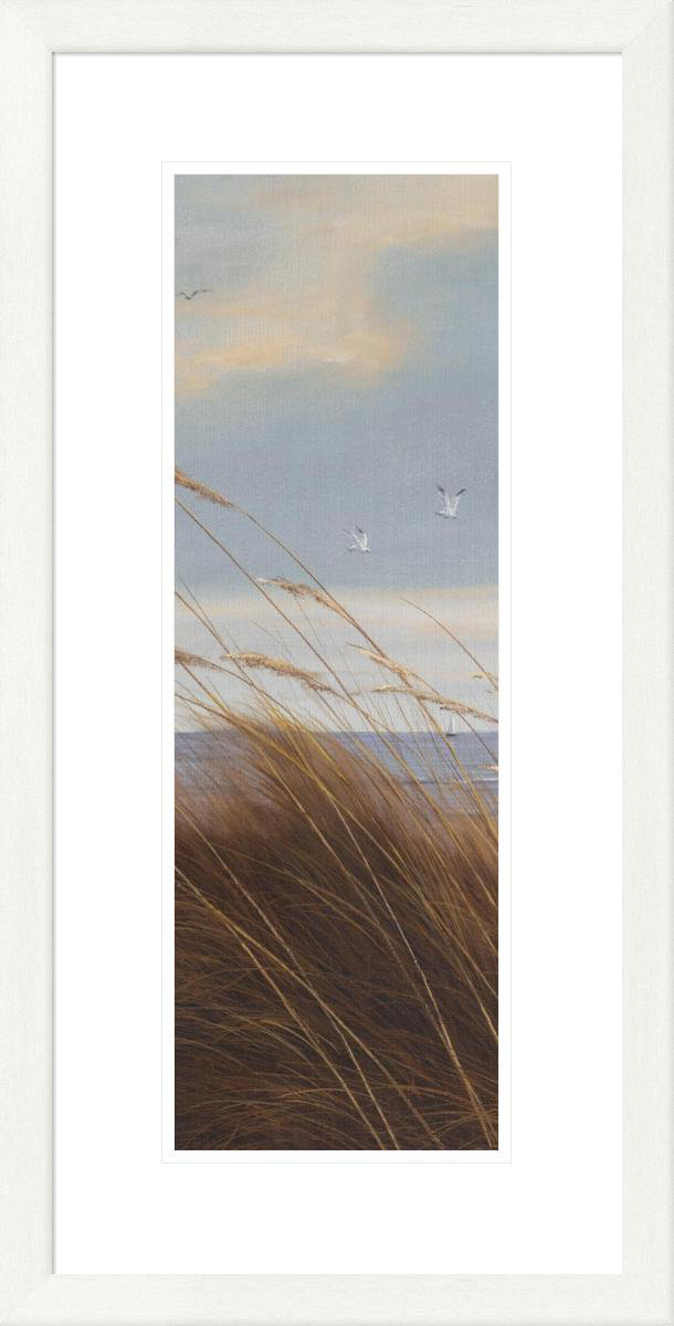 Highland Dunes 'Coastal Sailboat Breezeway Panel I' Framed Graphic Art ...