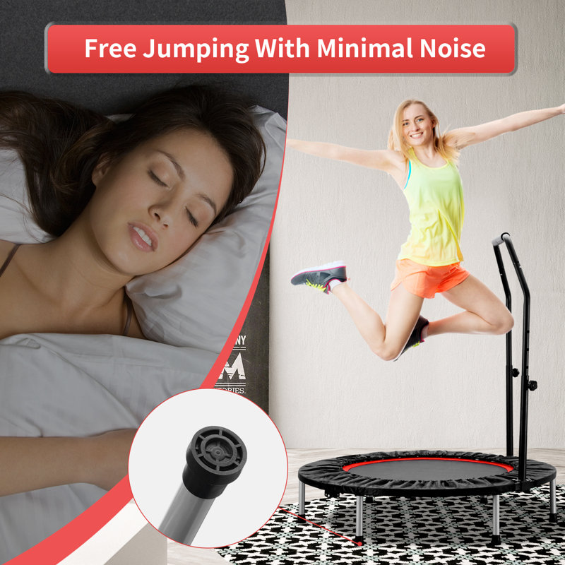 GDY 41.3" x 41.3" Foldable Round Indoor Fitness Trampoline with ...