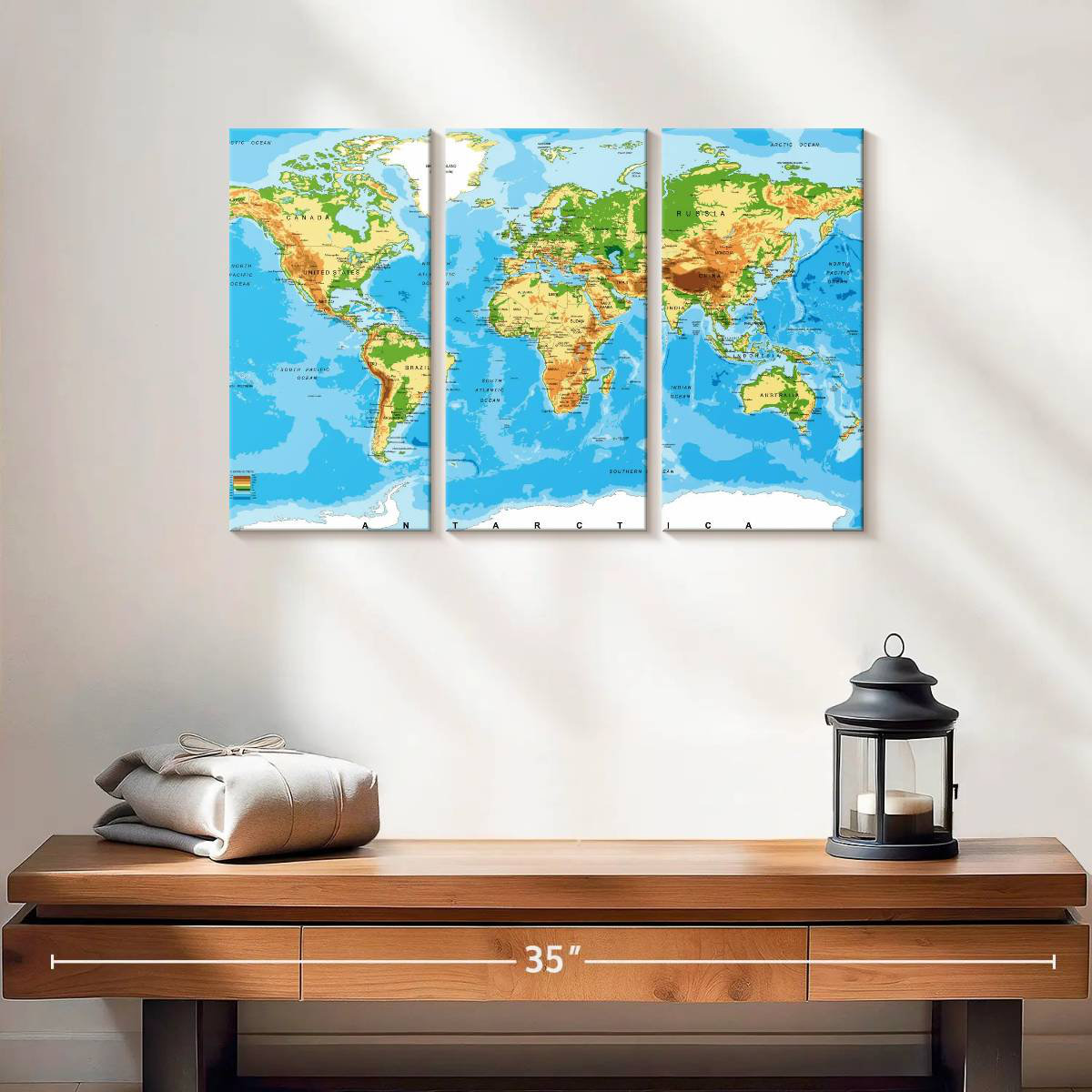 Elephant Stock Highly Detailed World Map - Wayfair Canada