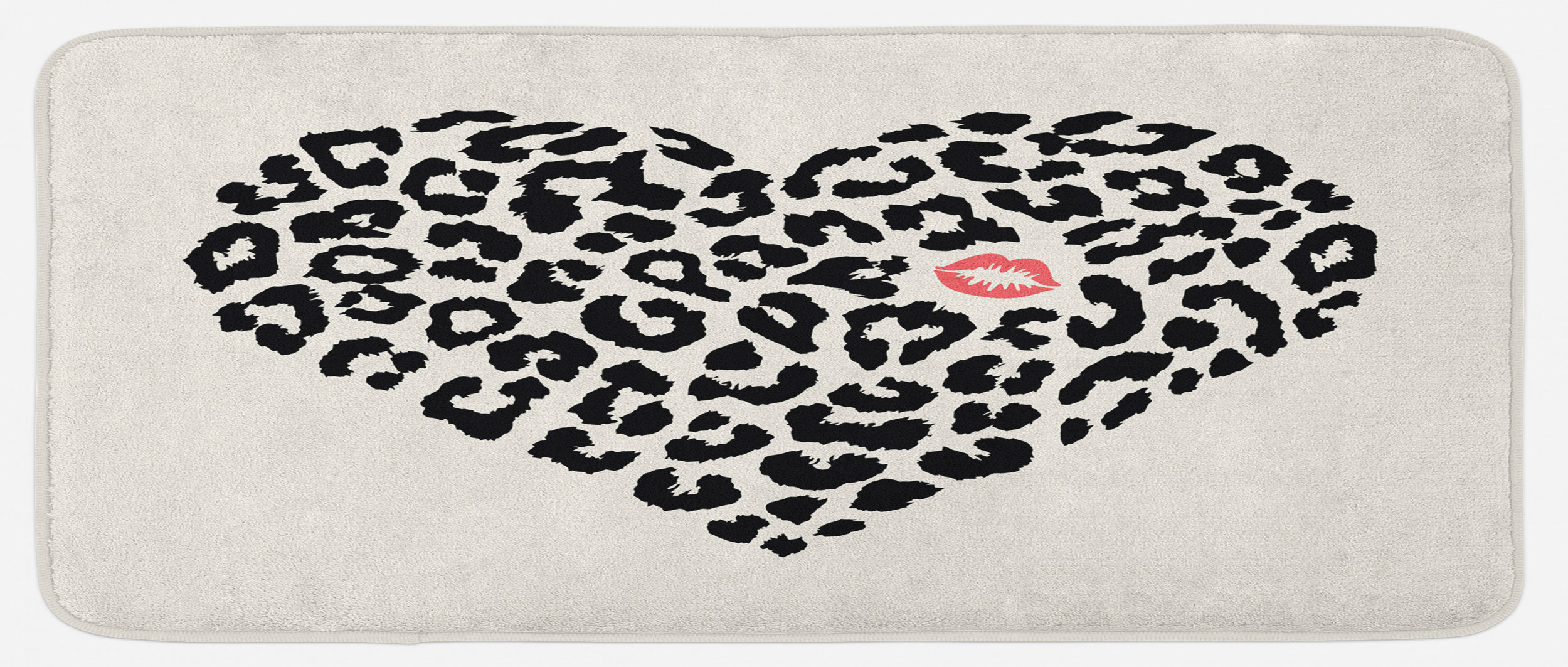 East Urban Home Heart Shape Wild Leopard Skin Pattern A Kiss Mark ...