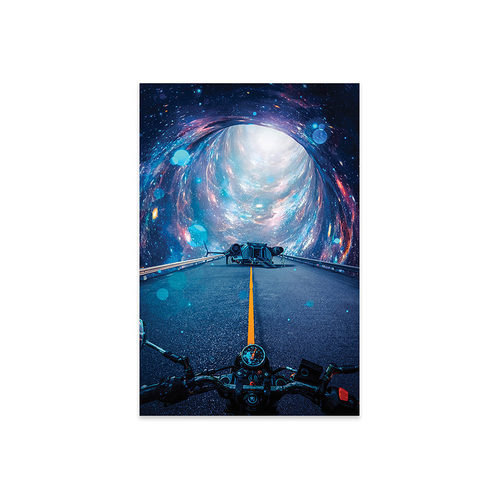 17 Stories Meet Aliens On A Motorcycle On Plastic / Acrylic by GEN Z ...