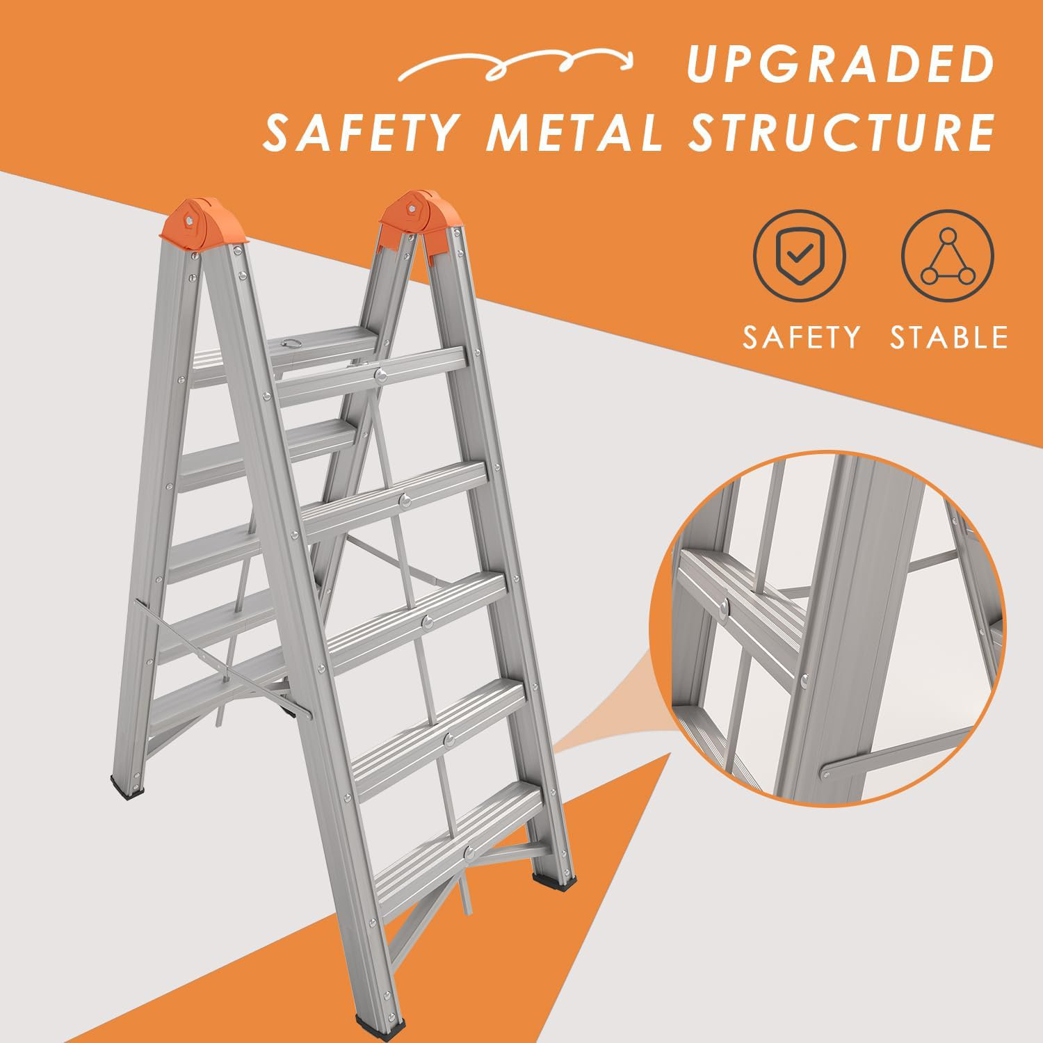 WFX Utility™ Aluminum Ladder, Foldable Twin Front Ladder - Wayfair Canada