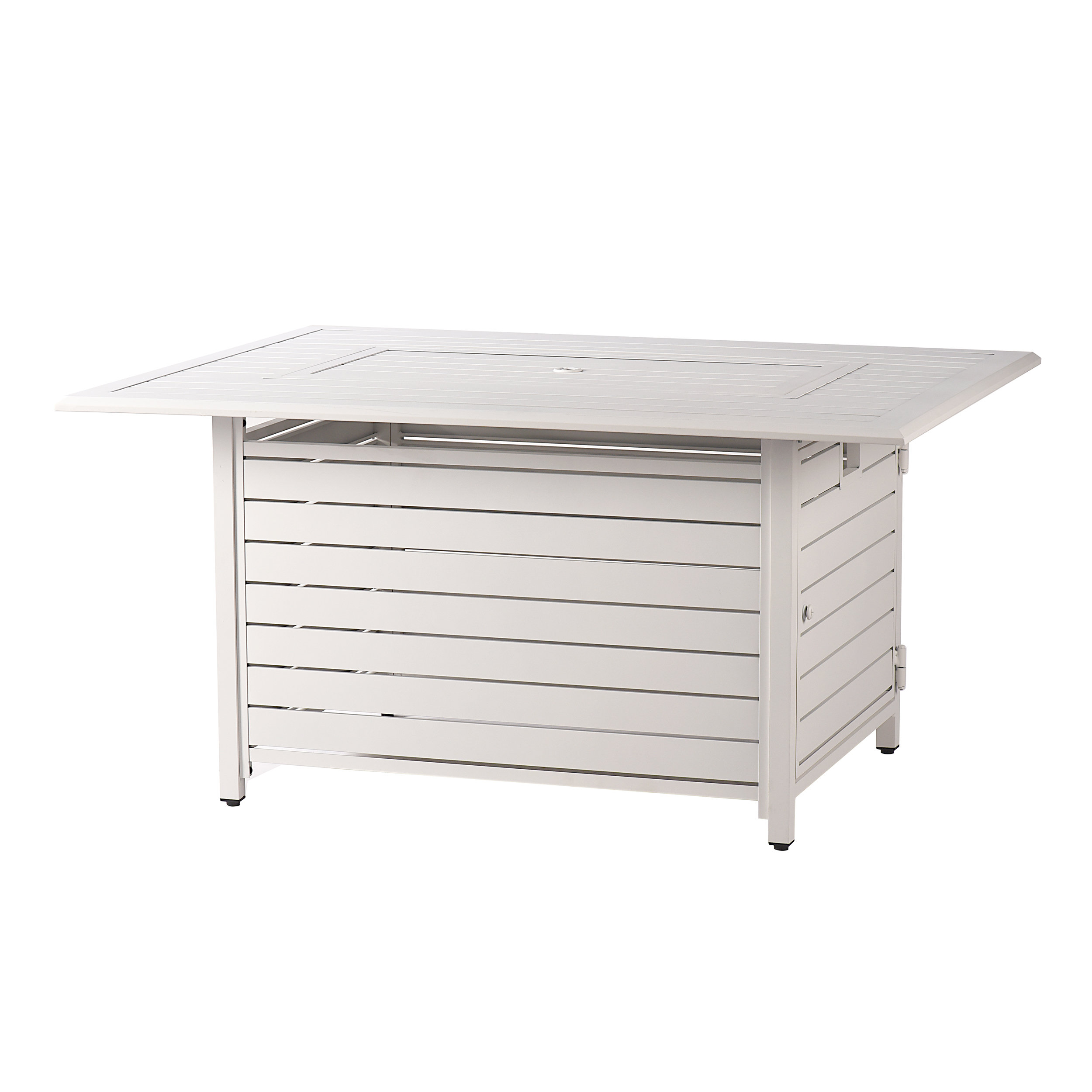 Red Barrel Studio Rectangle 48 po Zooey X 36 po Foyer de table en aluminium au propane, perles ...