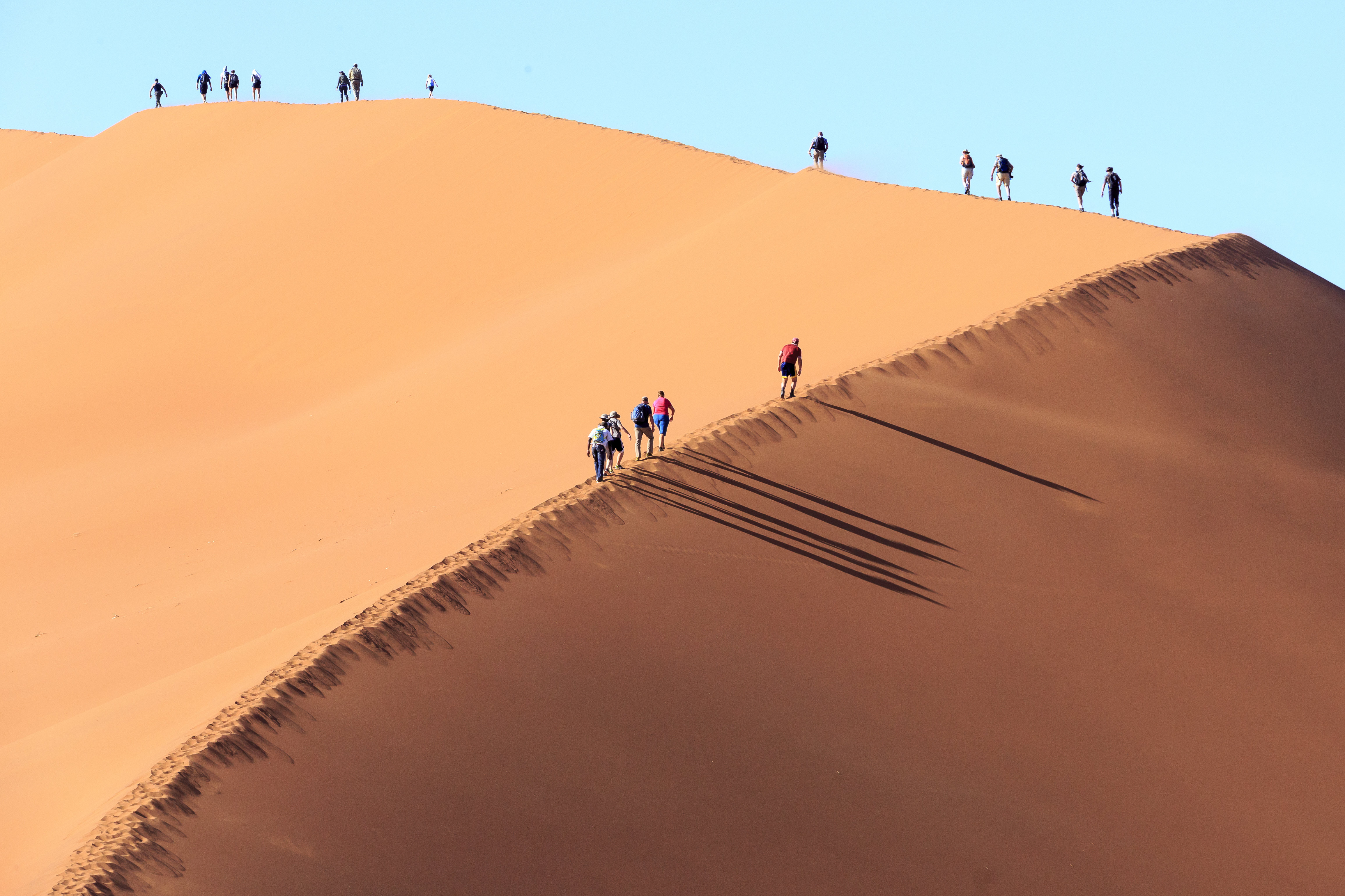 Union Rustic People Climbing a Dune in Sossusvlei Namibia by Jef ...