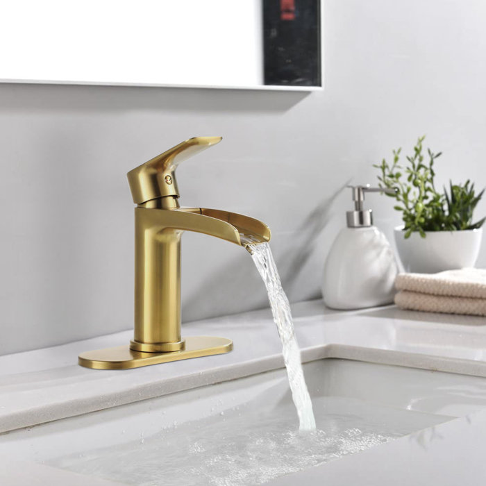 MAXWELL Matherne Single Hole Faucet Single-handle Bathroom Faucet with ...