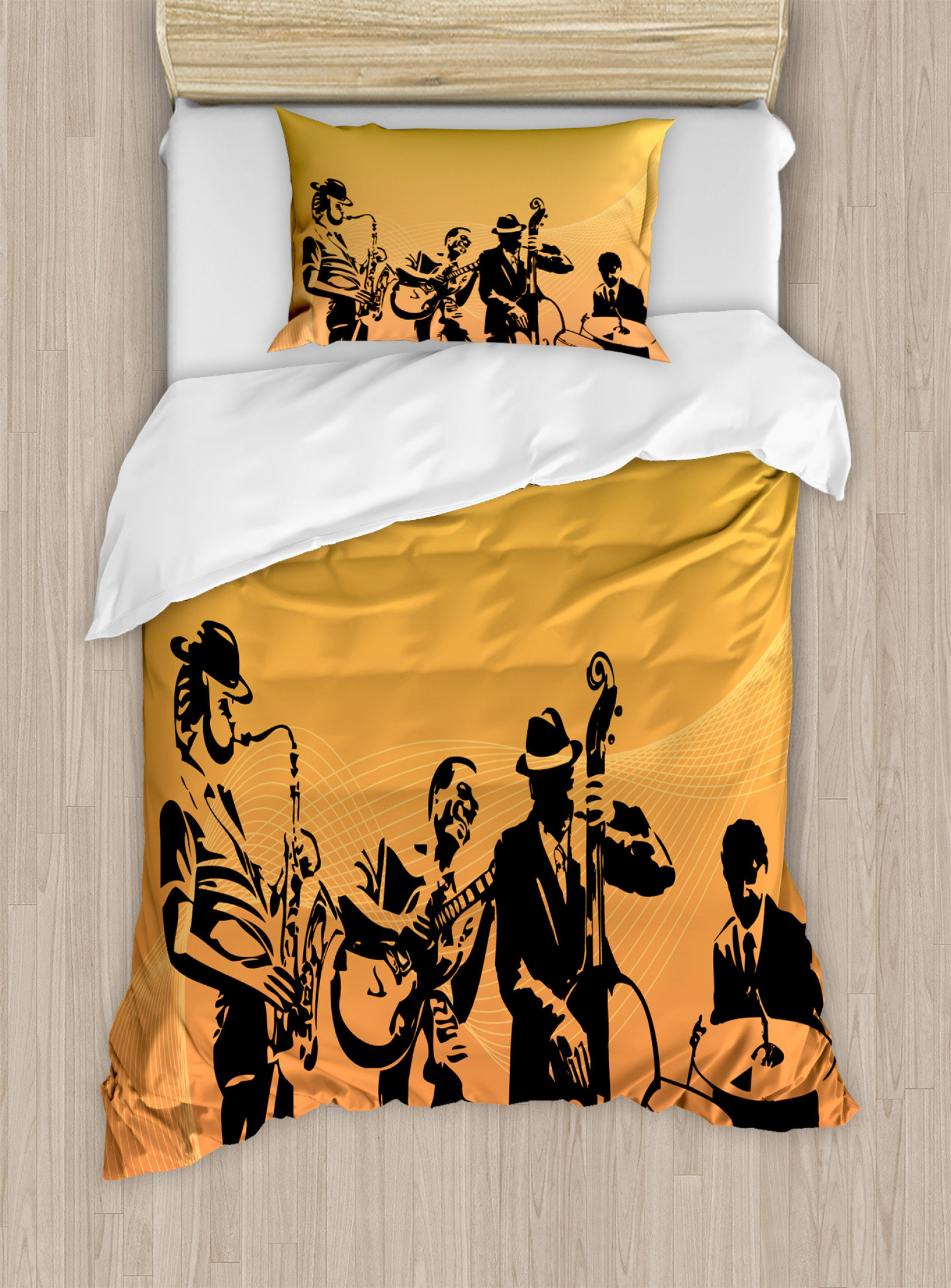 Ambesonne Jazz Music Duvet Cover Set | Wayfair