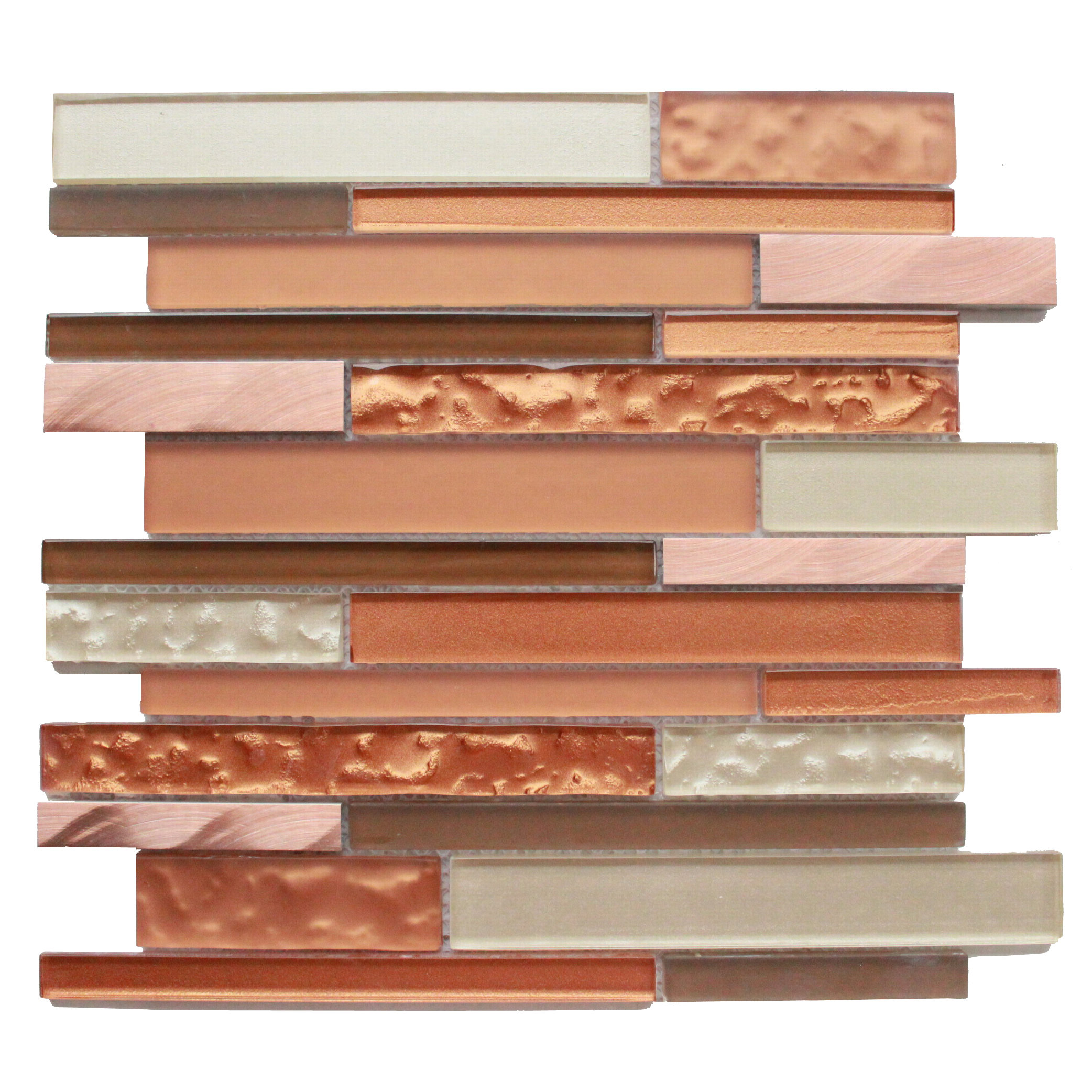 Tile & Top Sunset Ridge: Random Sized Glass Linear Mosaic Tile ...