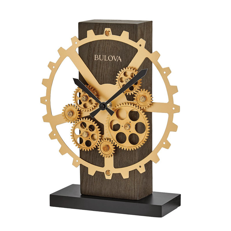 Bulova B8905 Cog Geared Tabletop Clock | Wayfair