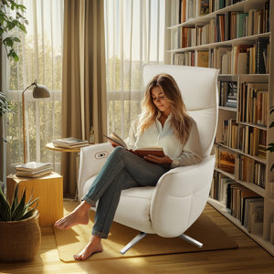 Brayden Studio® Leather Power Recliner Chair, Zero Gravity , 270 ...