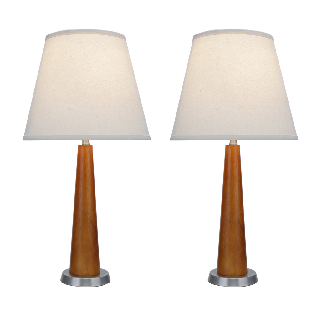 Latitude Run® Sermons Transitional Wooden 21.5 Table Lamp Set | Wayfair