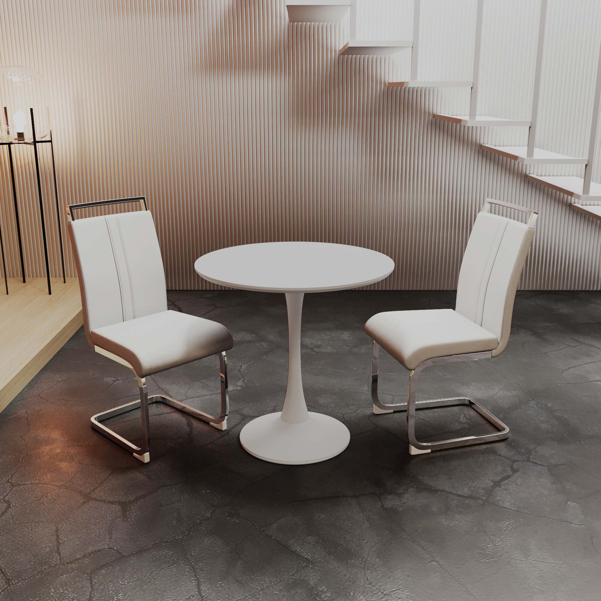 Latitude Run® Circular Dining Table, Dining Table, Kitchen Dining Table ...