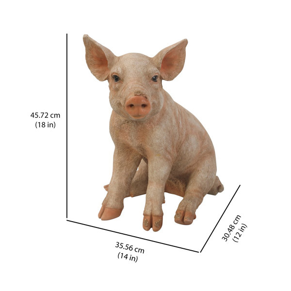 Hi-Line Gift Ltd. Sitting Pig Statue & Reviews | Wayfair