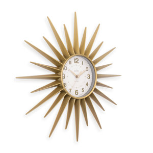 Acctim Stella Wall Clock Sunburst StarBurst Quartz Retro Spoke Sprayed ...