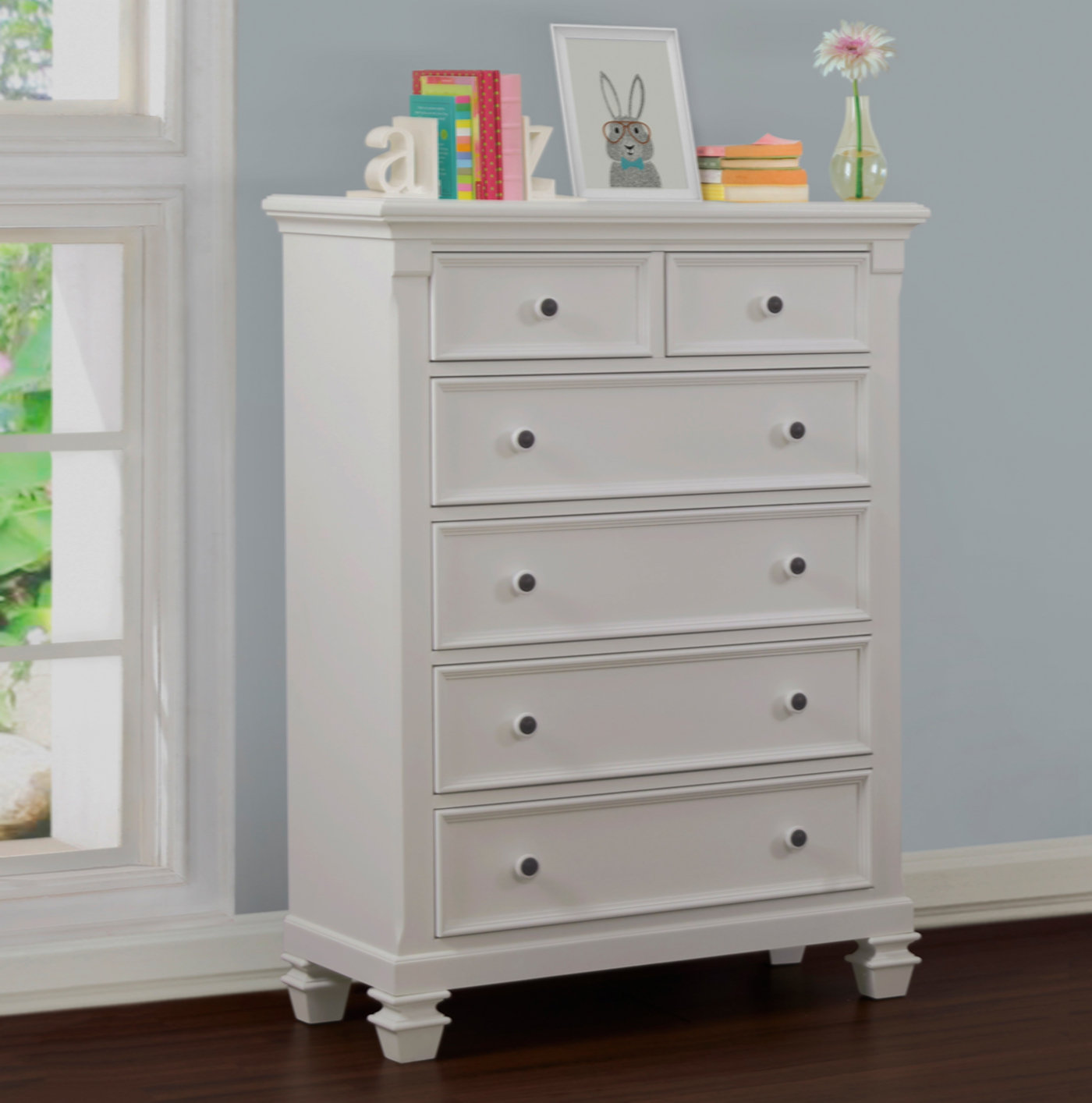 Alcott Hill® Elleshia 6 Drawer Chest Pure White | Wayfair
