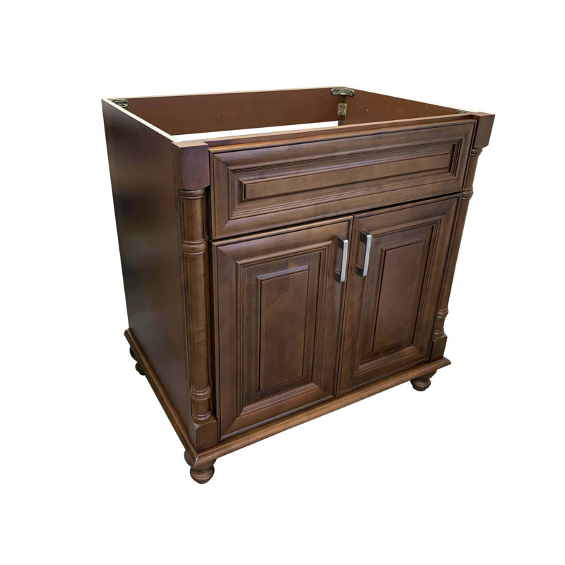 Niturra 36'' Single Bathroom Vanity Base Only in Maple Walnut & Reviews ...