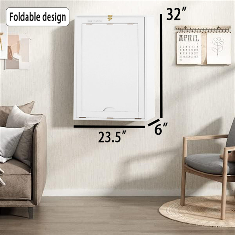 Latitude Run® Wall Mounted Fold Out Convertible Desk,floating Desk With ...