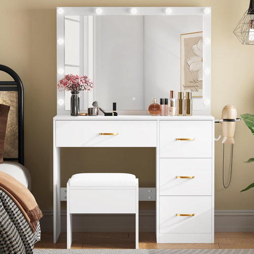 Fairmont Park Aimara Dressing Table with Mirror | Wayfair.co.uk