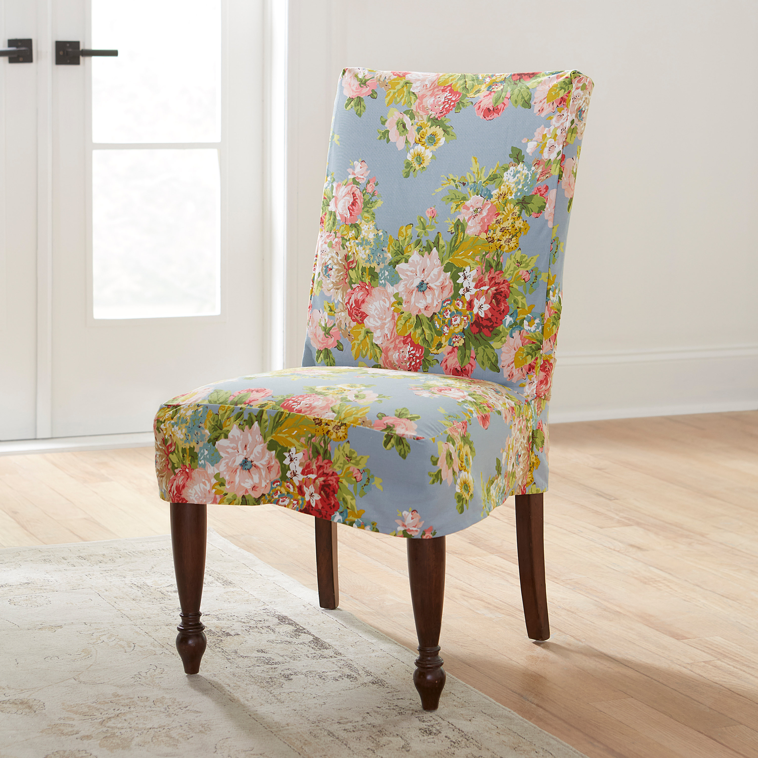 Waverly 100% Cotton Box Cushion Dining Chair Slipcover & Reviews | Wayfair